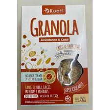 GRANOLA KUATI ARANDANOS CAJA X 250 GRAMOS