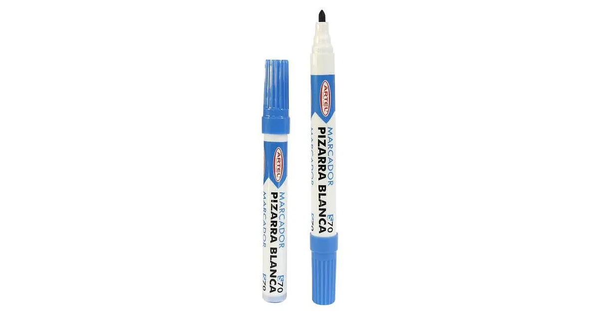 Marcador Plumon Pizarra 70 Artel Pta Redonda Cyan