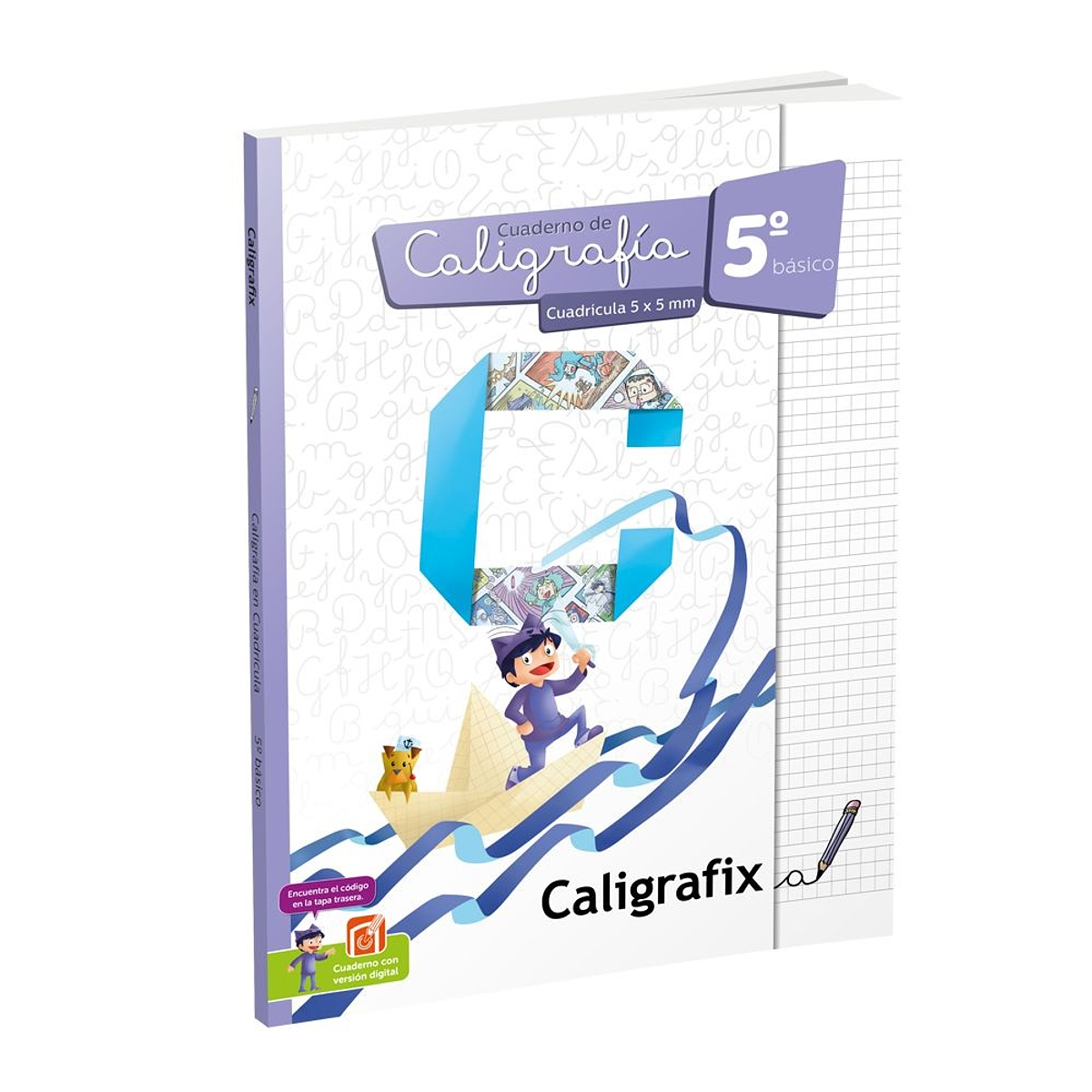 Cuaderno caligrafix 5º basico cuadricula 5x5