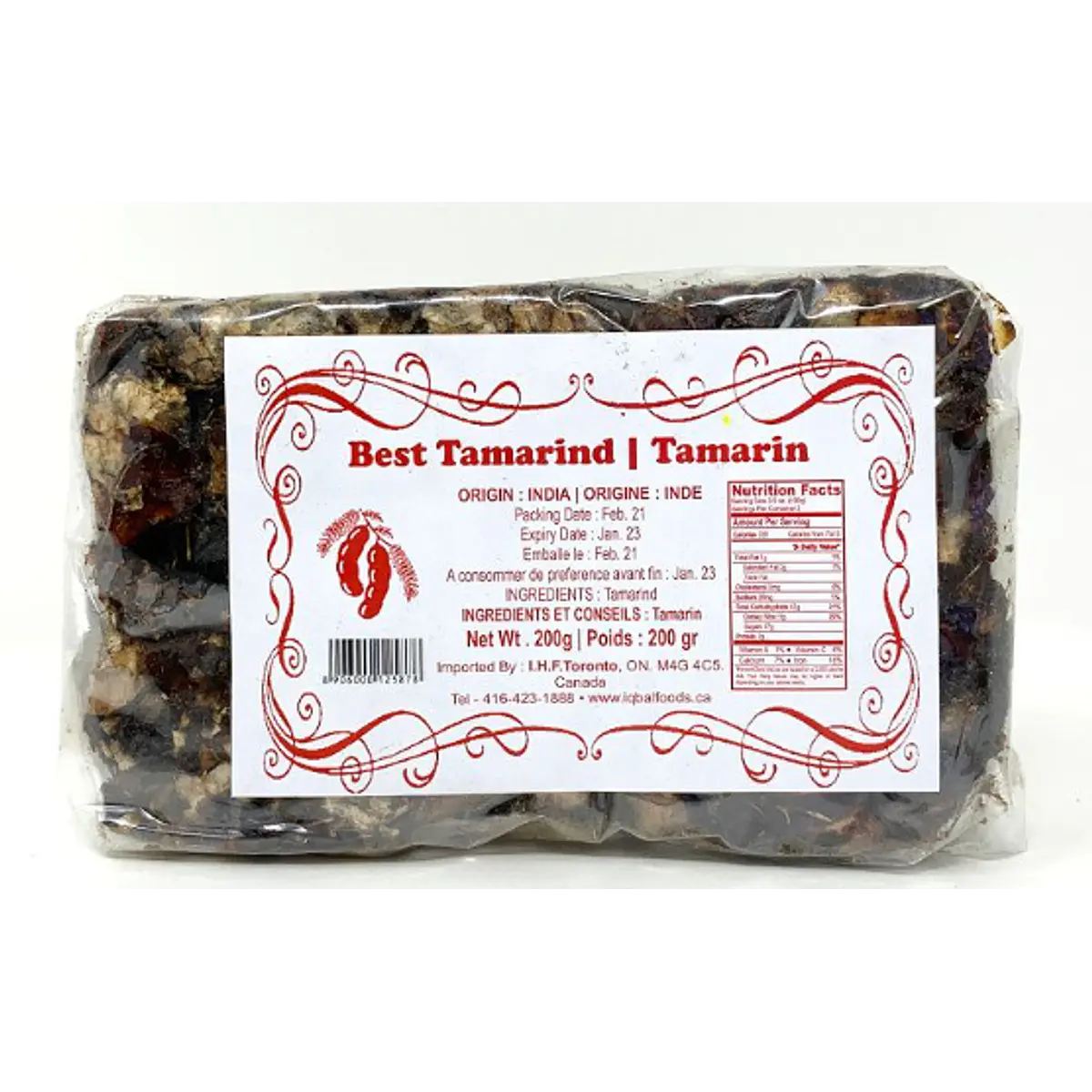 Best Tamarind- Tamarindo barra 200g (Pack 6 unidades)