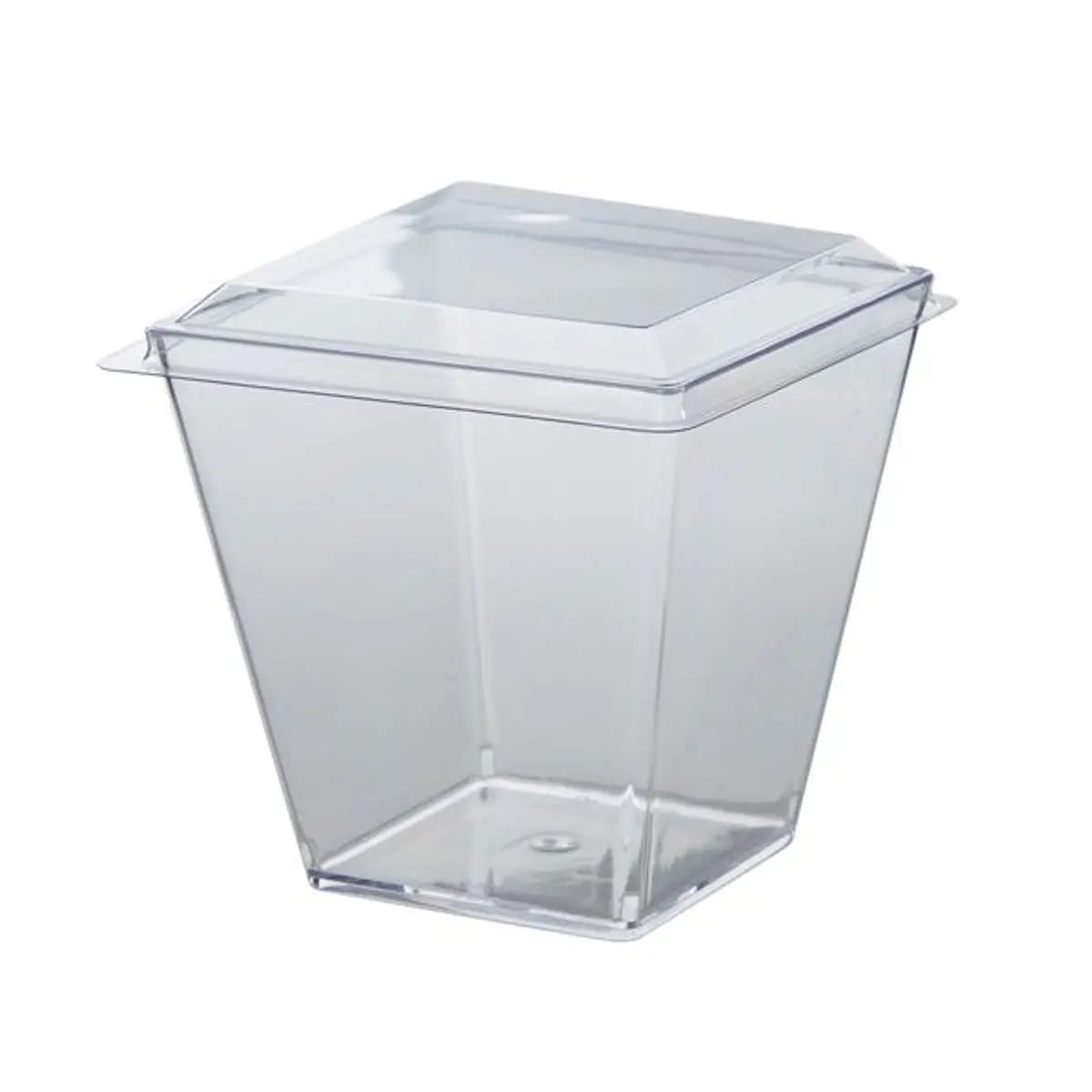Vaso Postre Acrílico con tapa 220ml x320 und