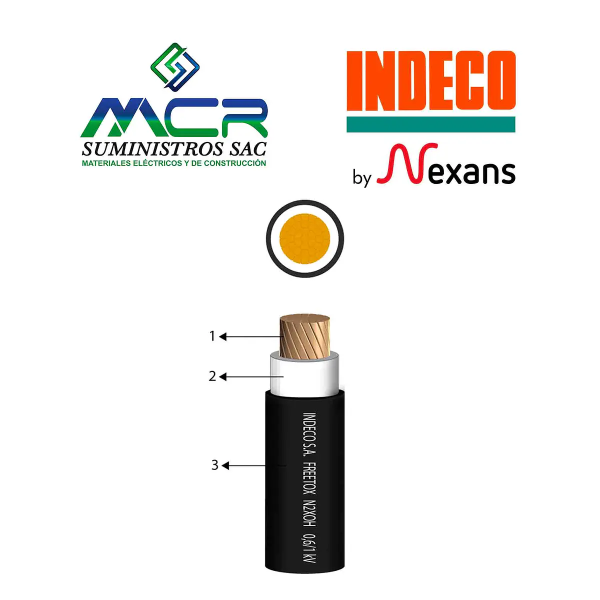 CABLE CONDUCTOR 1000v LIBRE HALOGENO 50mm2 NEGRO N2XOH ME... | MCR ...