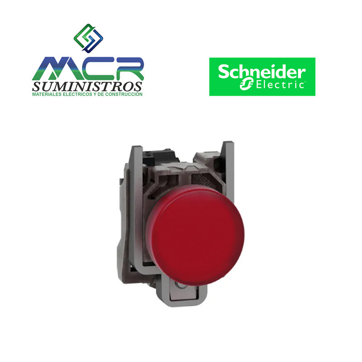 PILOTO SEÑALIZACION METAL LED ROJO 24 VAC VDC Schneider | MCR suministros