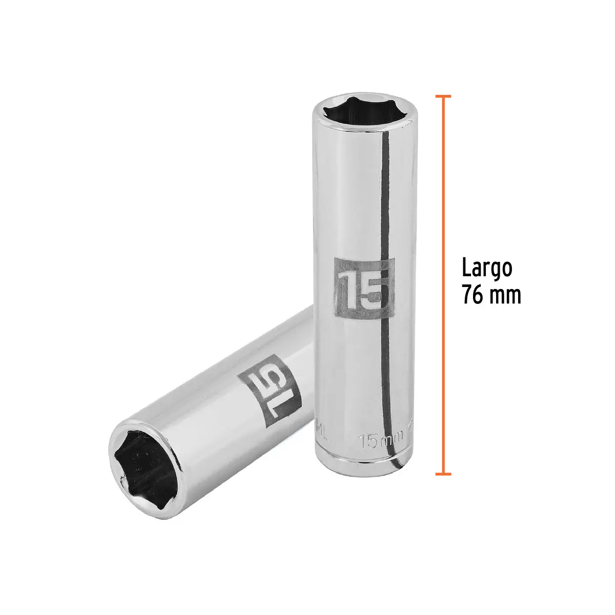 DADO TUBULAR HEXAGONAL MILIMETRICO 15mm ENCASTRE 1/2” TRUPER | MCR ...