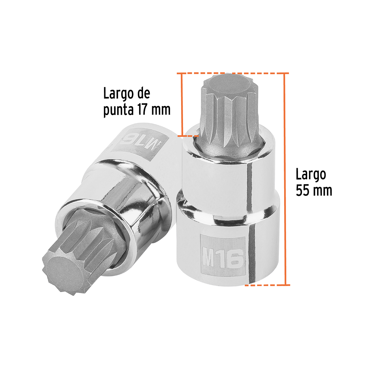 DADO DE PUNTA CORTA BRISTOL MEDIDA M16 ENCASTRE 1/2” TRUPER | MCR suministros