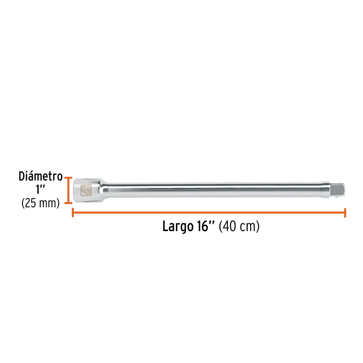 EXTENSION PARA MATRACA ENCASTRE 3/4” LARGO 16” 40cm TRUPER | MCR ...