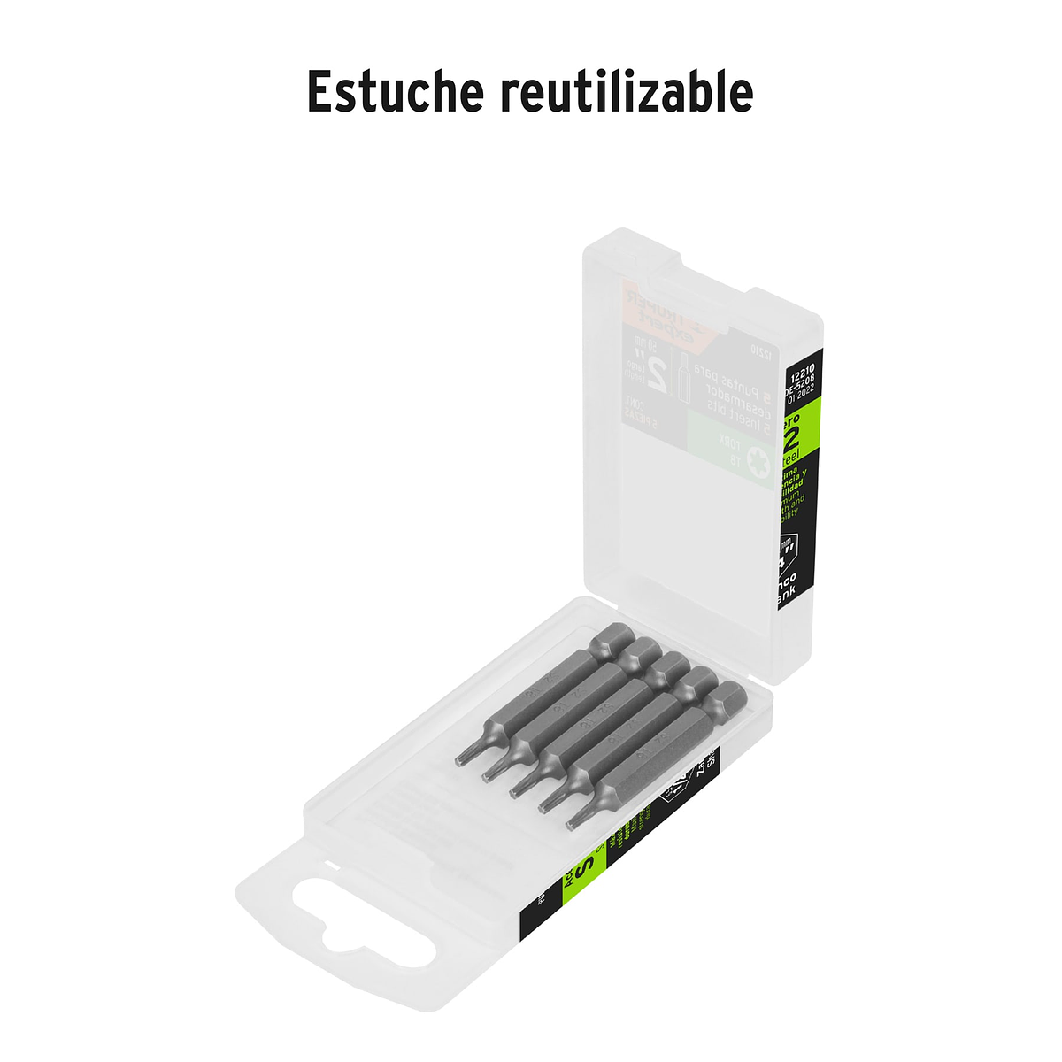 ESTUCHE 5 PUNTAS TORX LARGO 2” 50mm PUNTA T8 TRUPER | MCR suministros