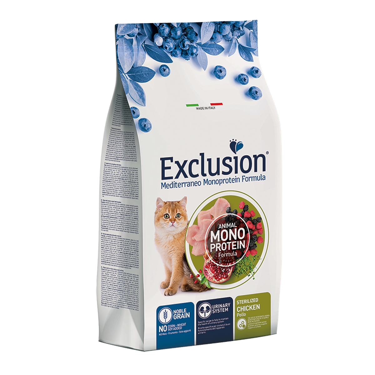 Exclusion Me Mono Noble Grain de Frango p/Gato Esterilizado