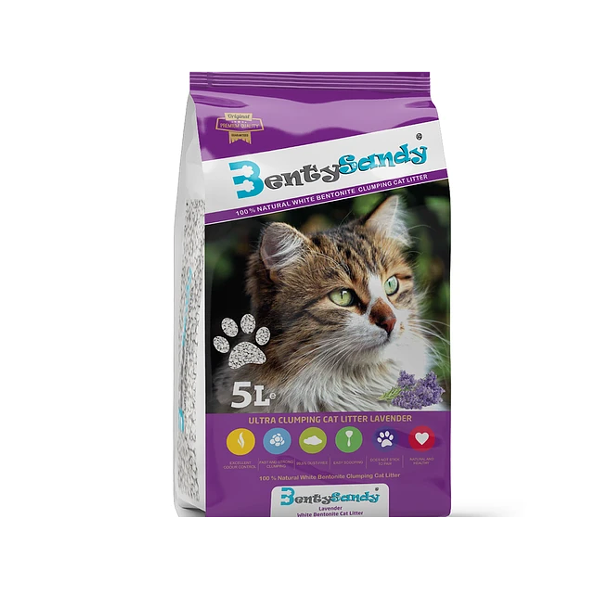 BENTYSANDY Areia Aglomerante Lavanda 5L