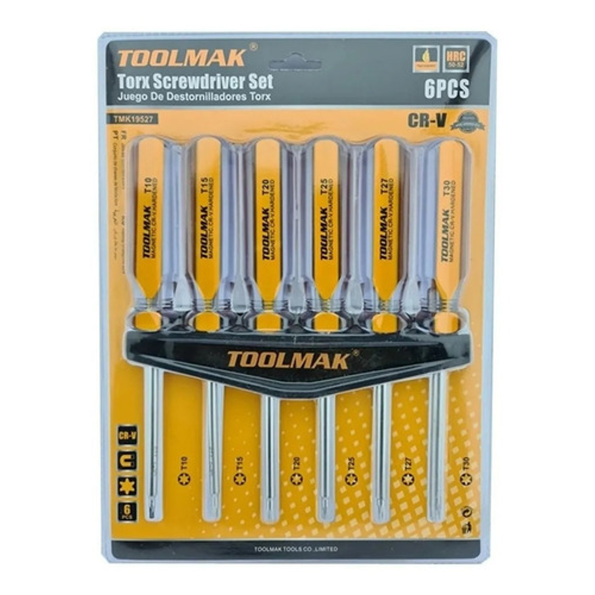 Kit Juego De Destornilladores Torx Estrella 6 Piezas Toolmak