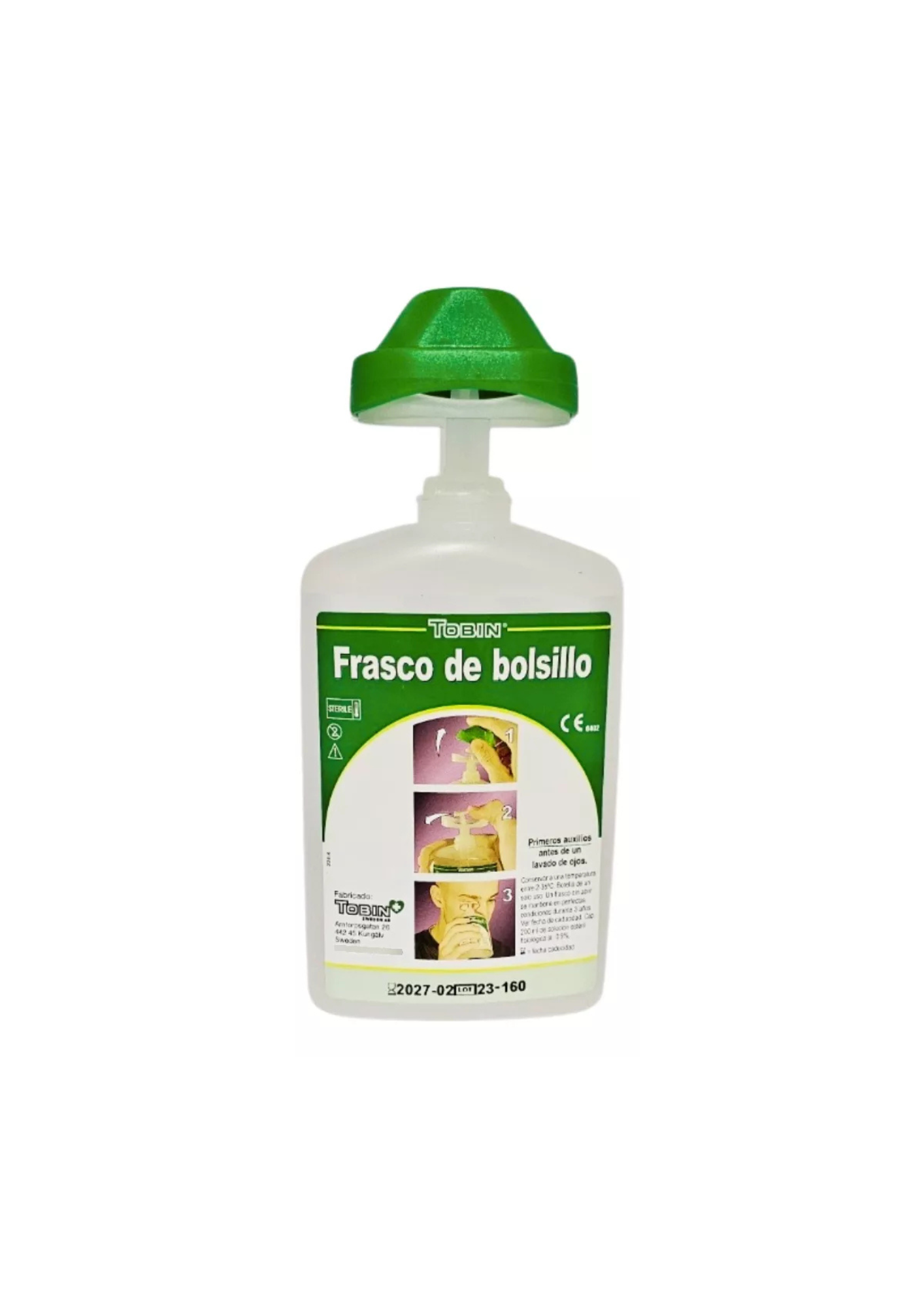 Botella Lavaojos Individual De Bolsillo 200ml Tobin