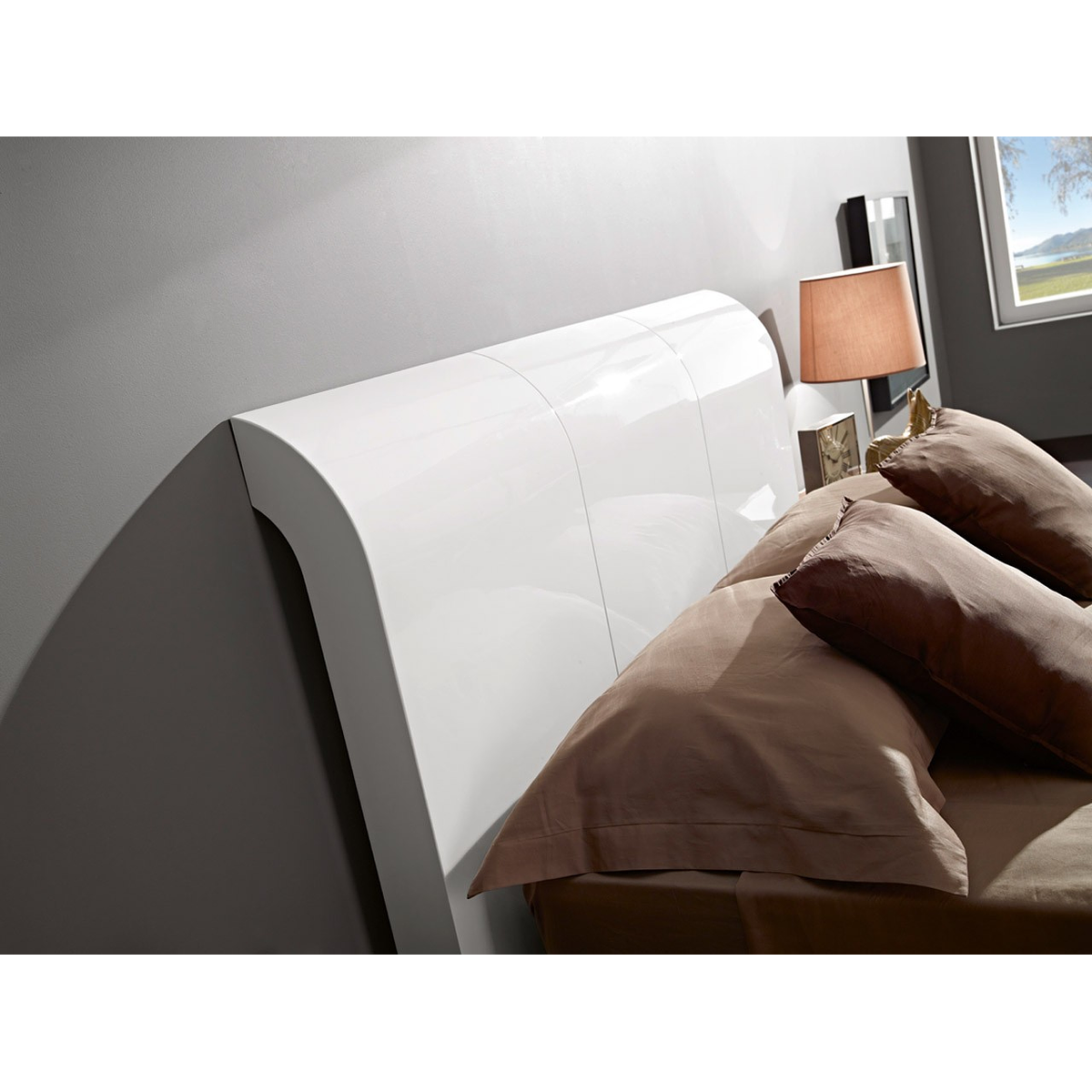 Lee Colection Bed White Gloss / Mink S Mate