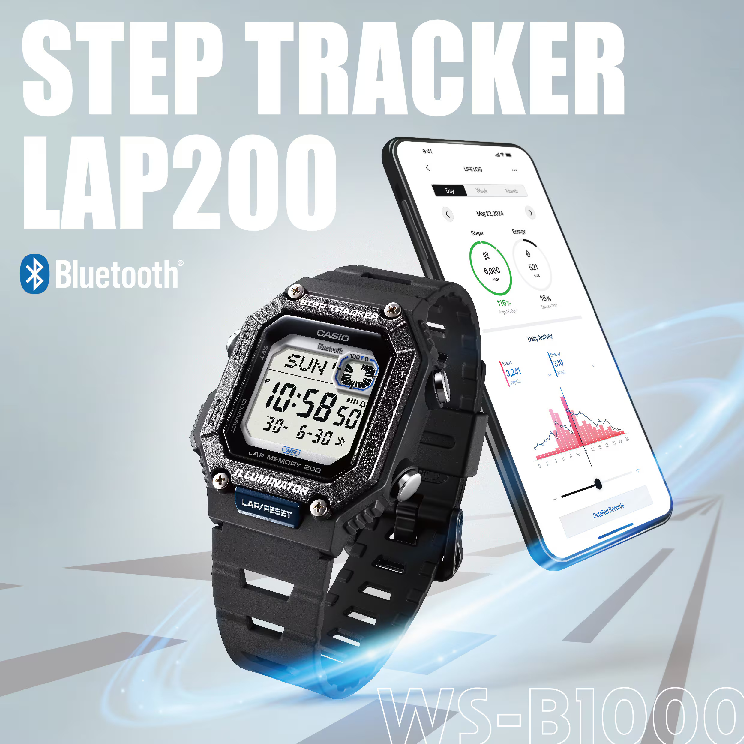 Bluetooth Step Tracker Series WS-B1000-1AVEF
