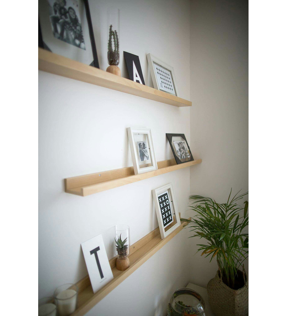 Repisa flotante de madera