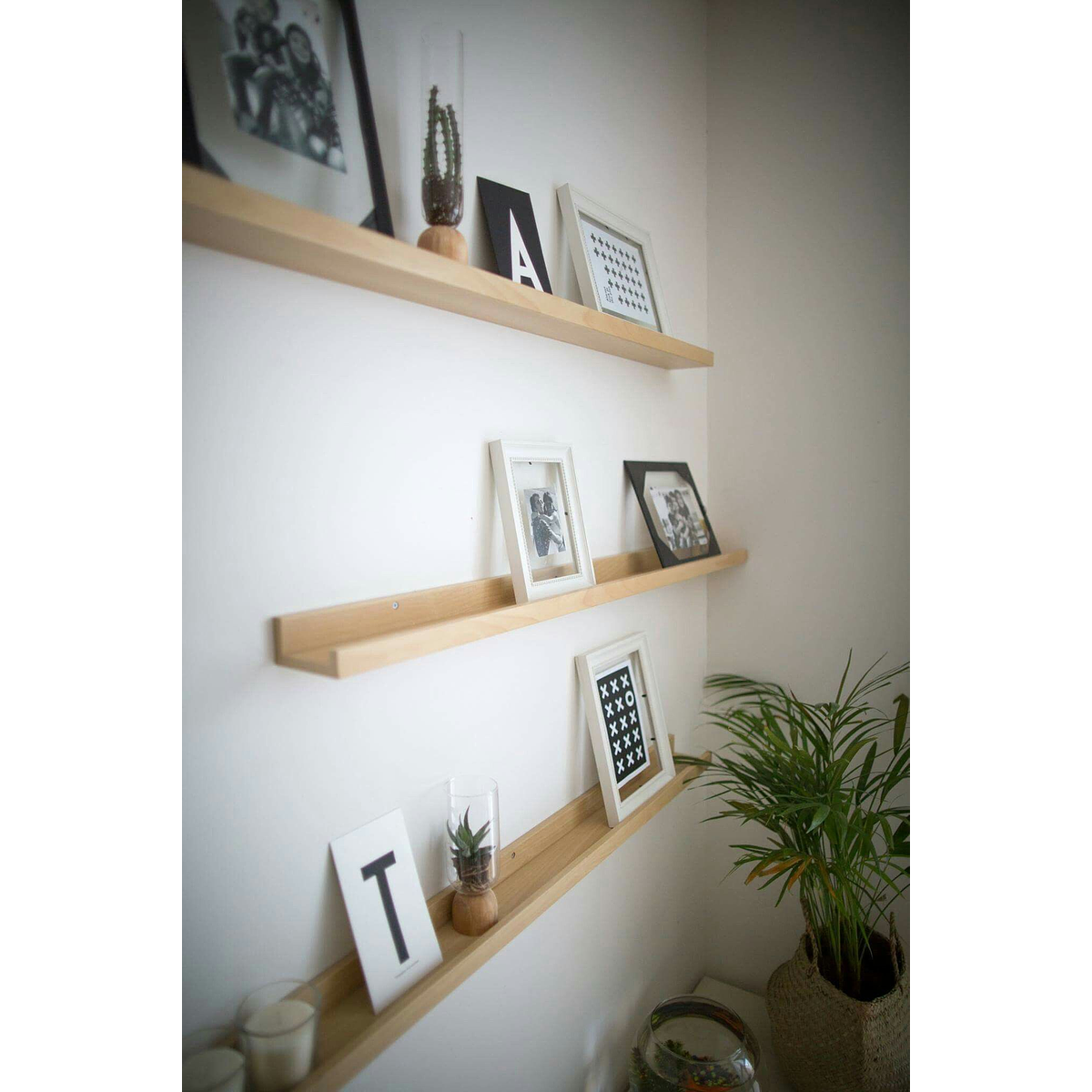 Repisa flotante de madera