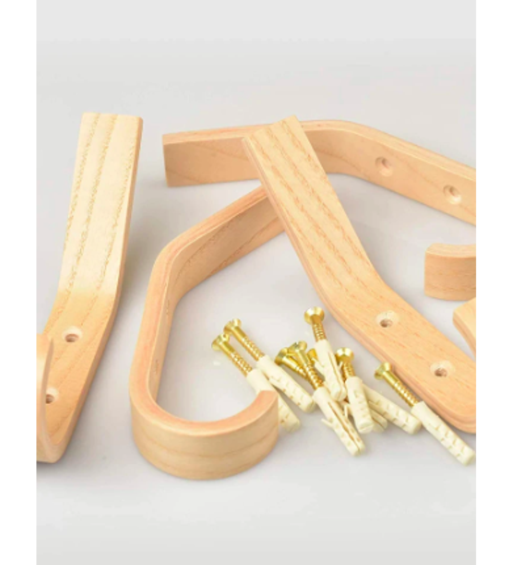 Set perchas de madera individuales