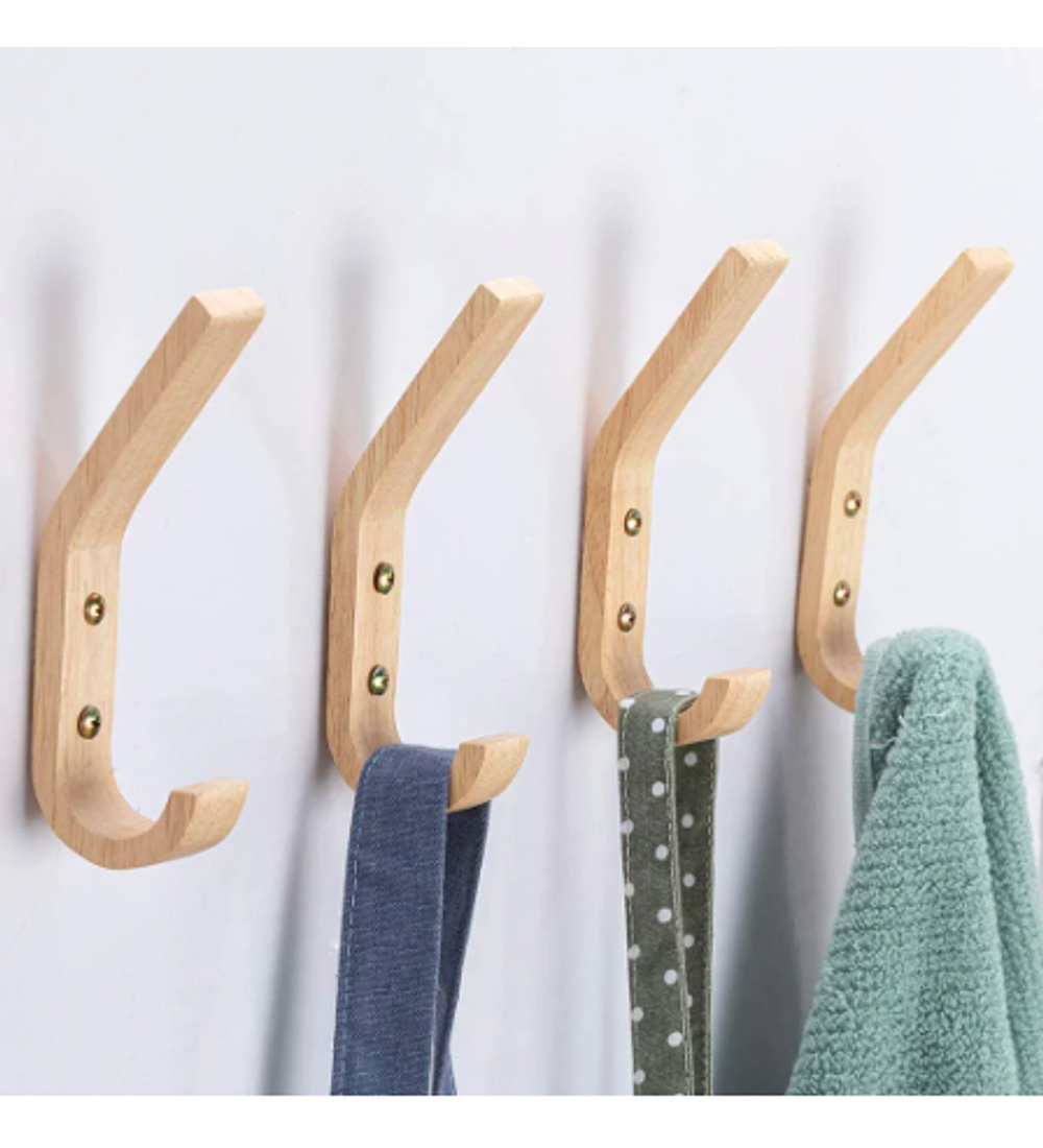 Set perchas de madera individuales