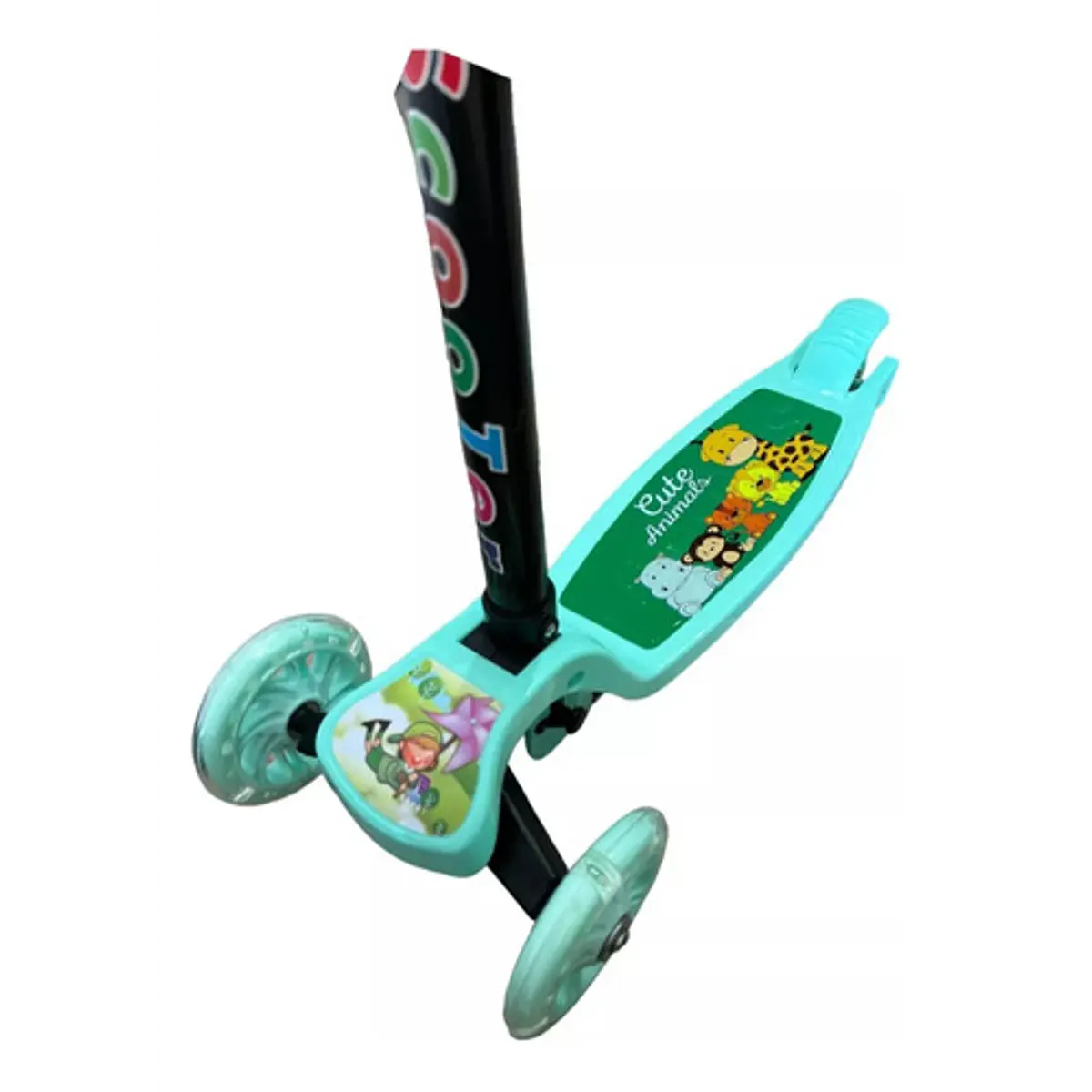 Monopatin Scooter Con Luces Para Niños Y Niñas Plegable