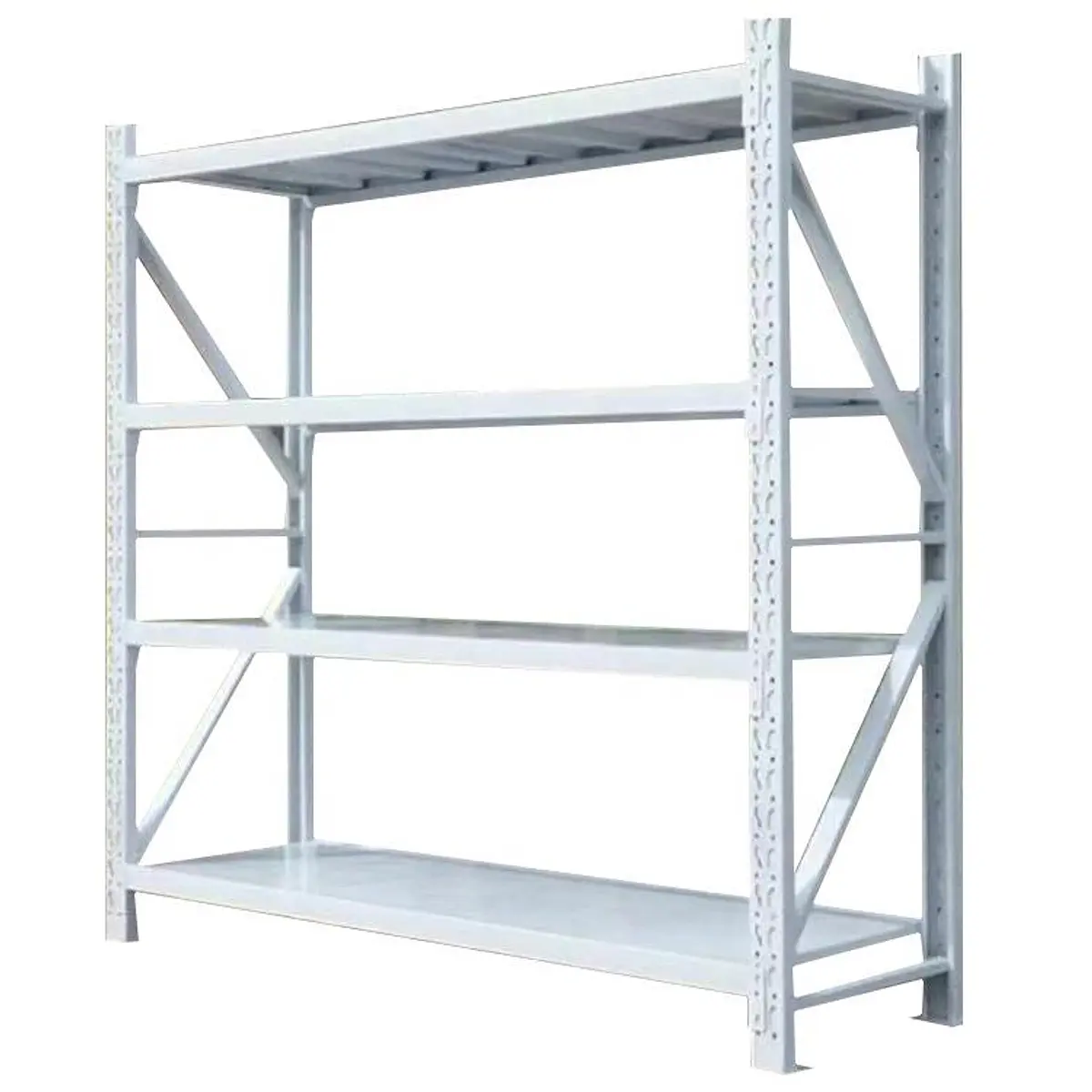 Rack Estante Metálico 200x50x150 - 600kg color Blanco