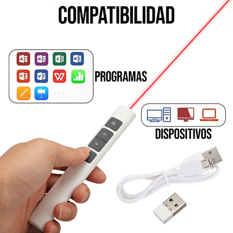 Puntero Láser Presentador Diapositivas Powerpoint Recargable