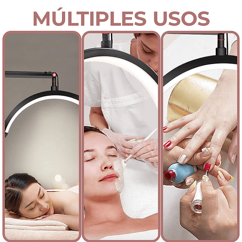 Lampara Led De Mesa Media Luna Estética Para Pestañas Cejas