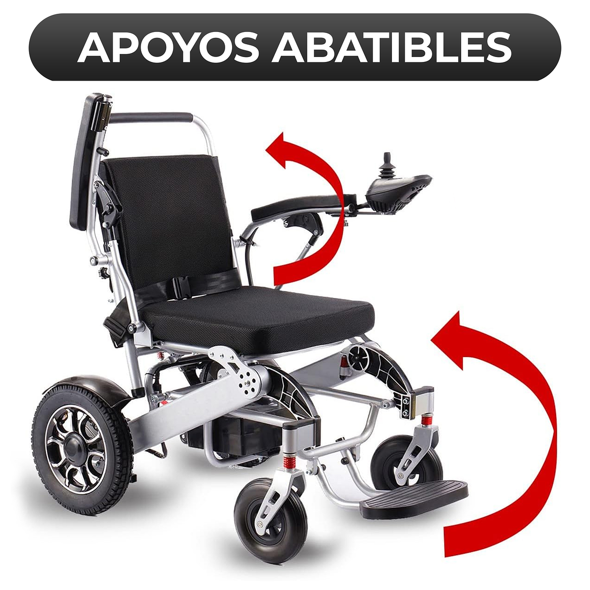 Silla De Ruedas Eléctrica Plegable Con Motor Y Joystick 500w