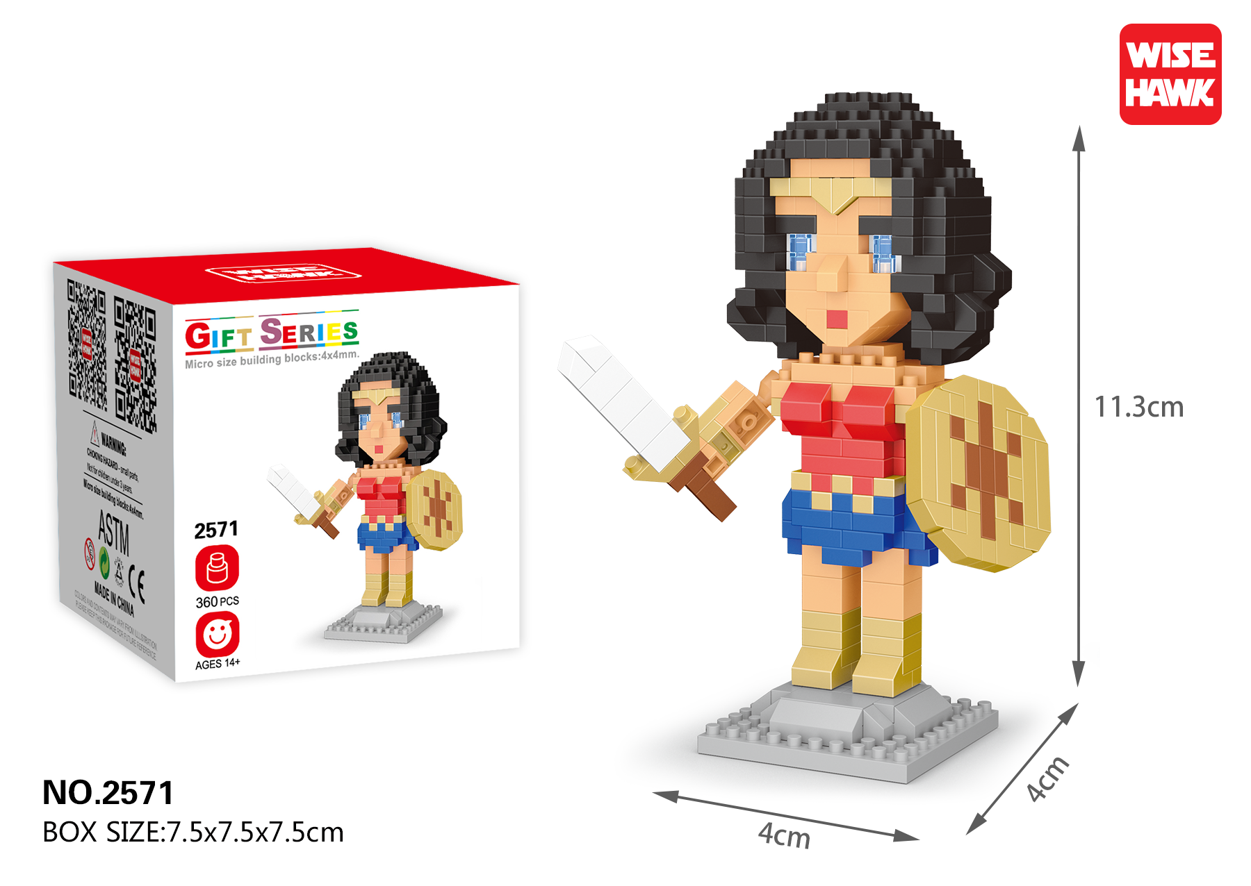 Nano Blocks Mujer Maravilla (tipo Lego 360 Piezas)