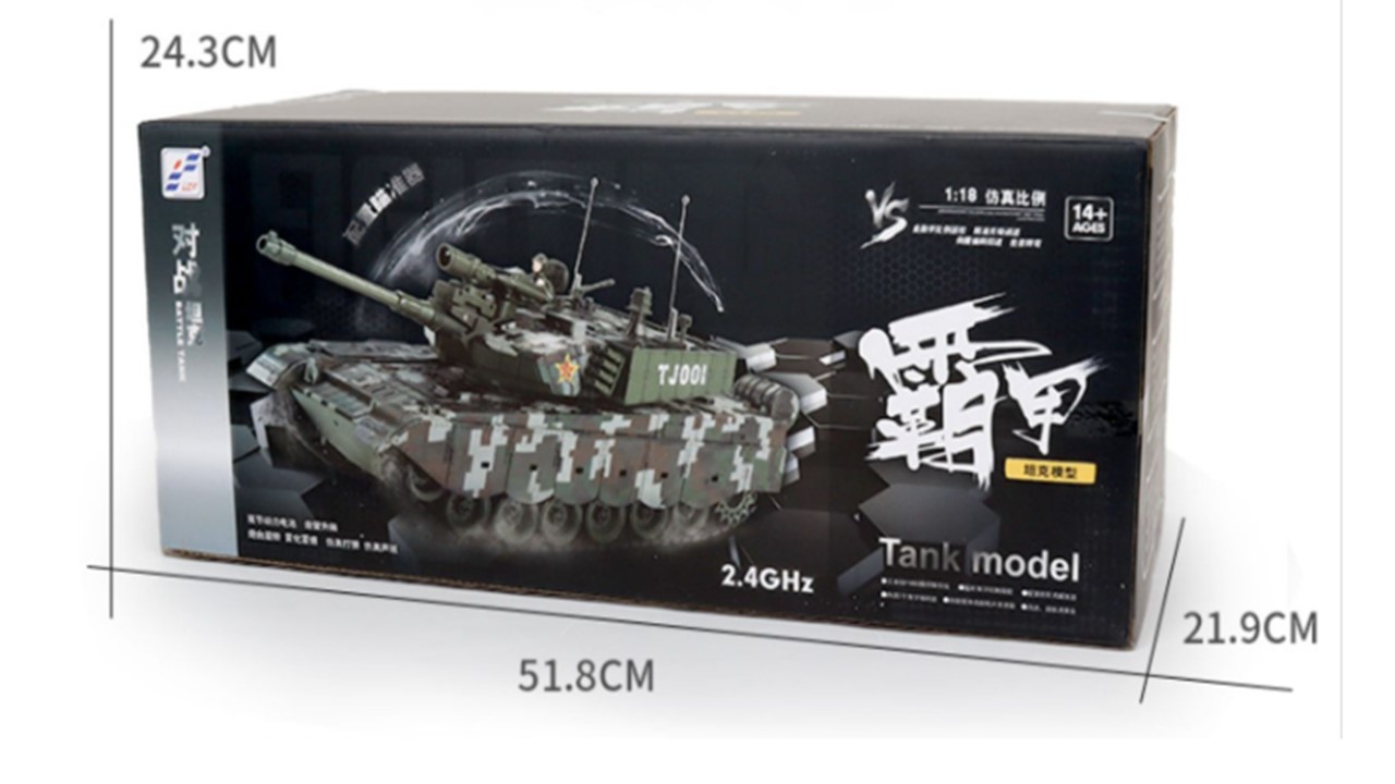 Tanque Blindado TJ001 radiocontrolado con Orugas Metálicas