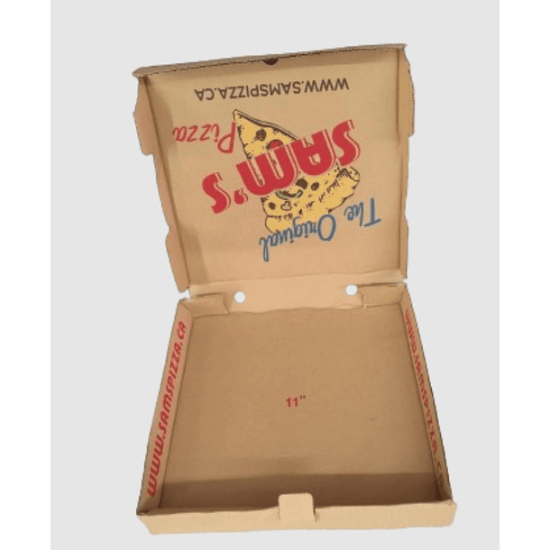 Caja autoarmable reversible 300x300x45 tipo pizza 12 unidade