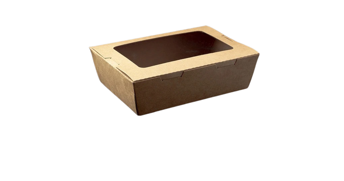 Caja con ventana 21x15,2x6 cm 12 unidades 1600 ml