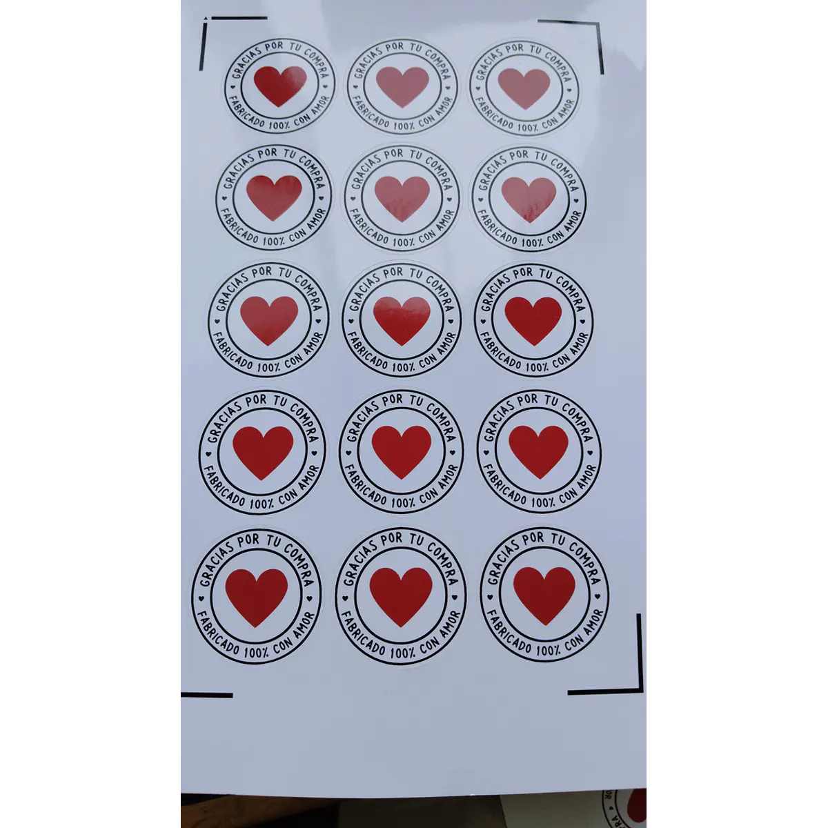 stickers hecho a mano 15 unid