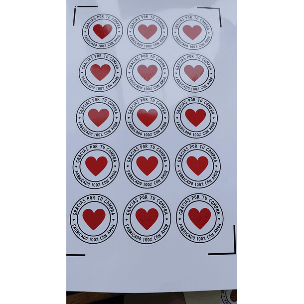 stickers hecho a mano 15 unid