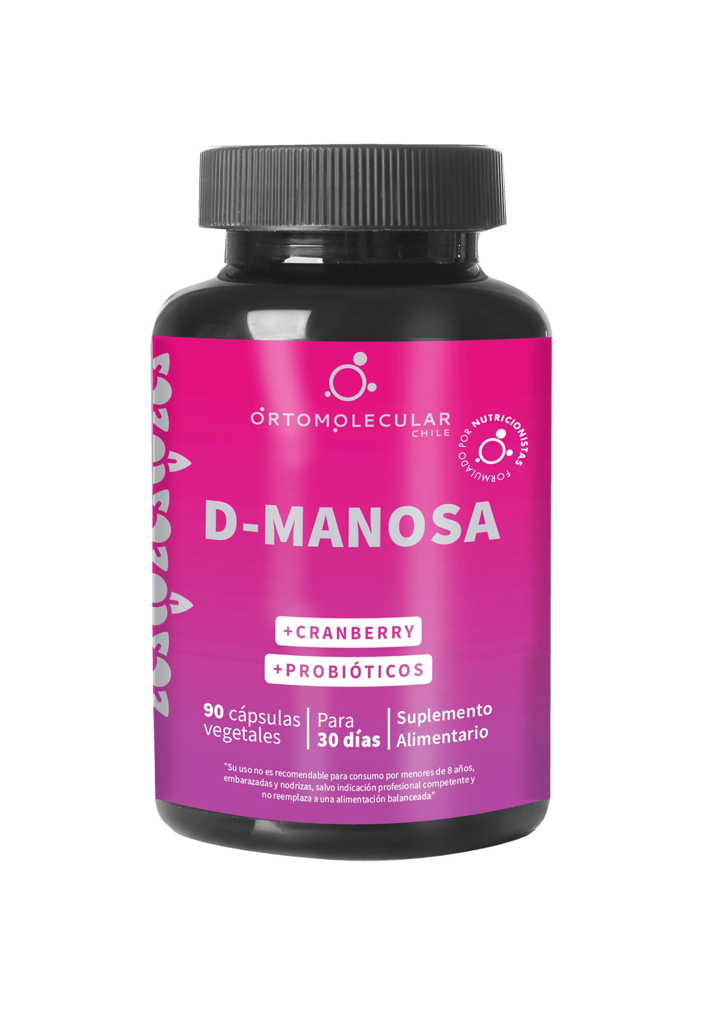 D-Manosa+Cranberry+Probióticos, 90 Cápsulas, Ortomolecular C