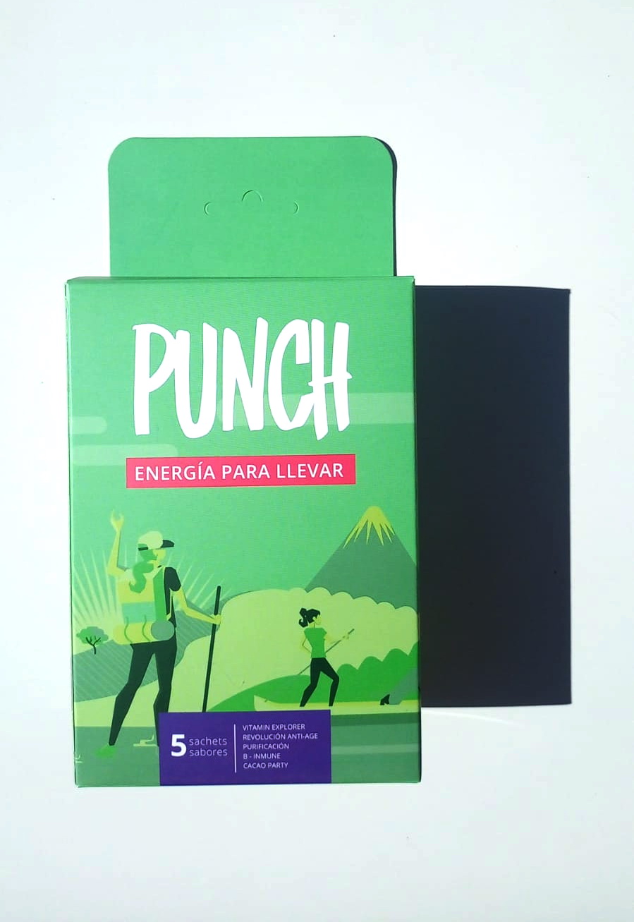 PUNCH BOX: SURTIDA, 5 sachets, 5 sabores, 1 de cada uno