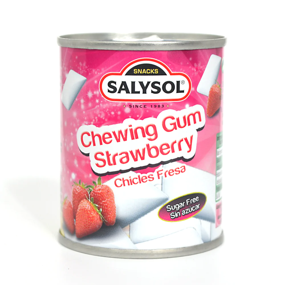 Chicles Fresa sin azúcar, 30g, SALYSOL, Chewing Gum Strawber