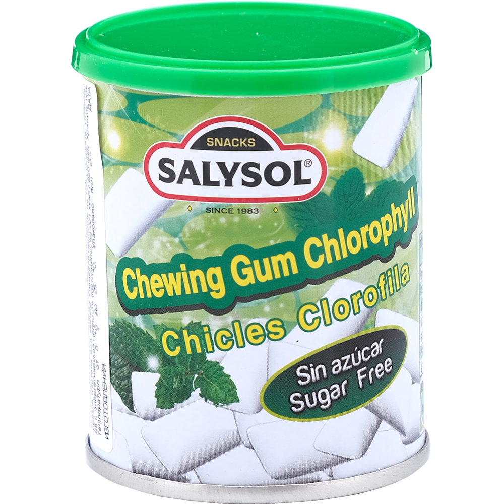 Chicles Clorofila sin azúcar, 30g, SALYSOL, Chewing Gum Chlo
