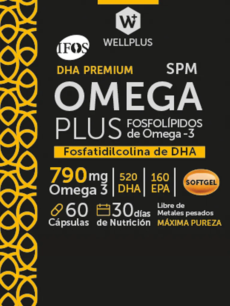 Omega Plus, 790mg, 60 Cápsulas, Wellplus