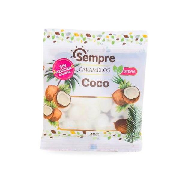 CARAMELO Coco, 40g, SIN AZÚCAR, SEMPRE