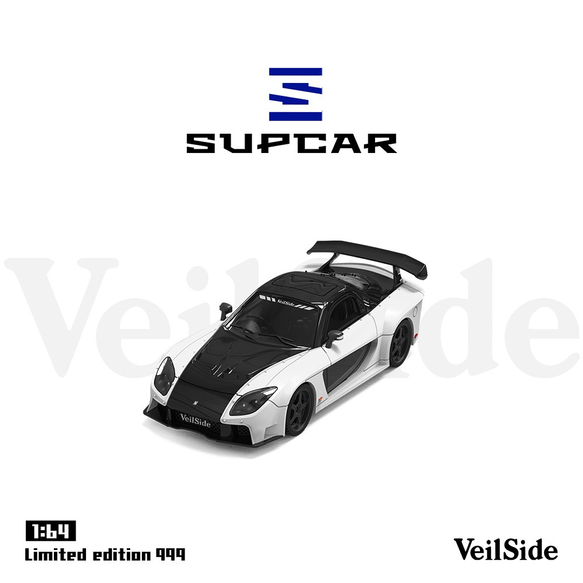 SupCar 1:64 Mazda RX-7 Veilside White