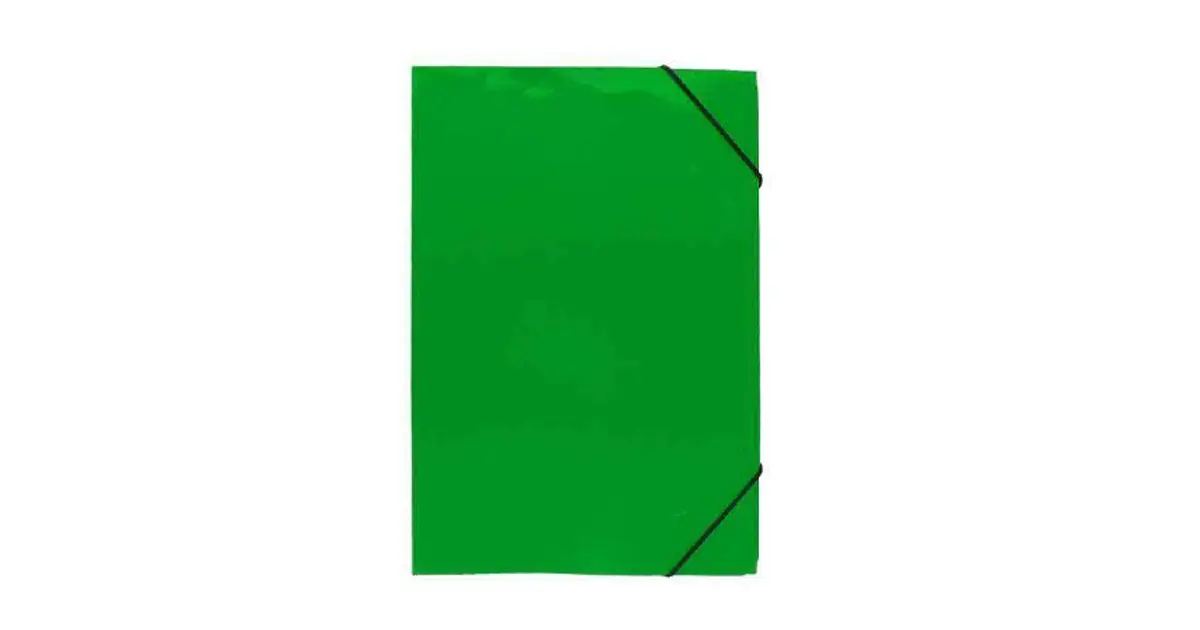 Carpeta con elástico color verde
