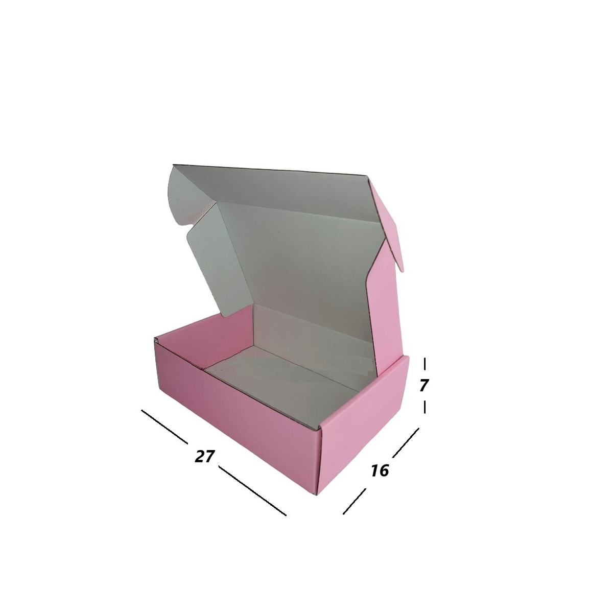 CAJA AUTOARMABLE NEGRA 27X16X7