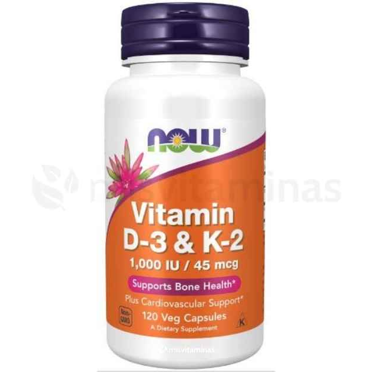 Vitamina D3 & K2 1000 mg / 45 mcg Now