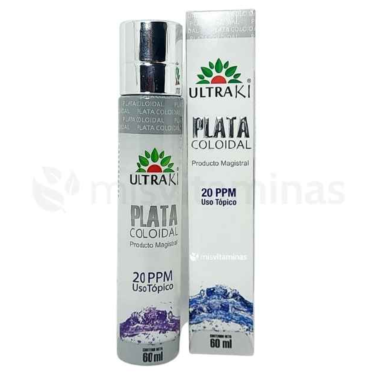 Plata Coloidal Spray 20 ppm Ultraki | Mis Vitaminas