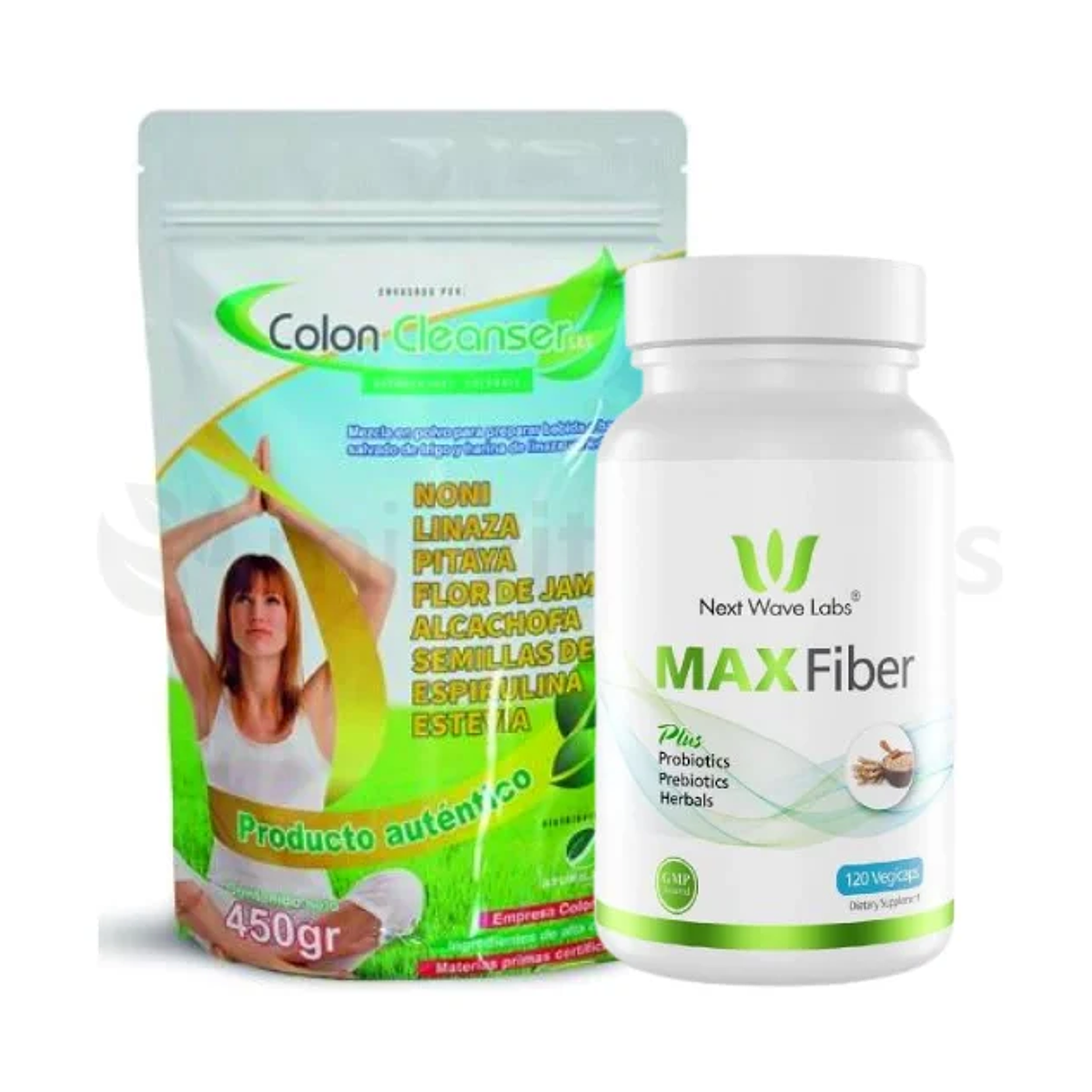 Combo Fibra Colon Cleancer Y MaxFiber Probioticos y Prebi...