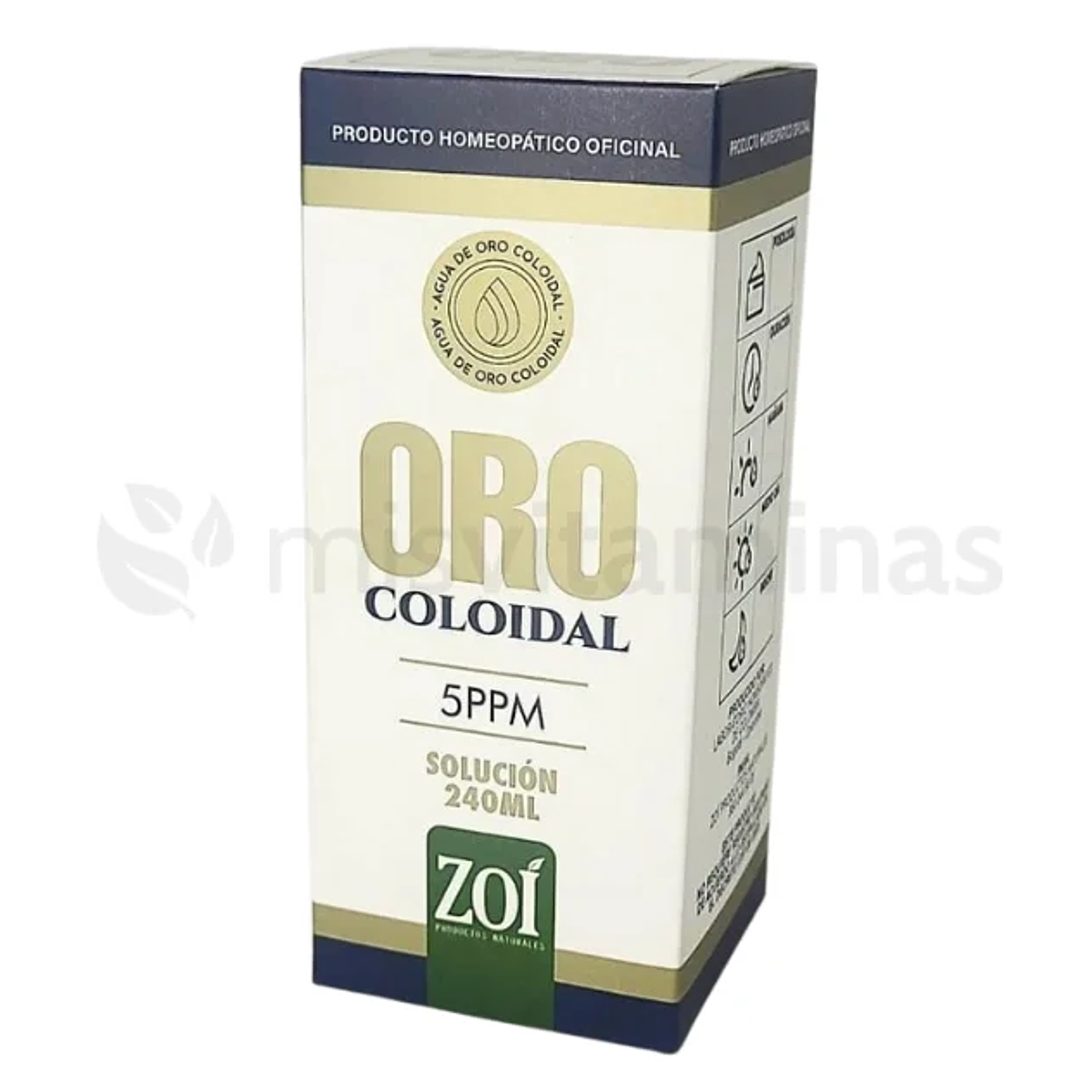 Oro Coloidal 5ppm Solución Oral Zoí | Mis Vitaminas Bogotá