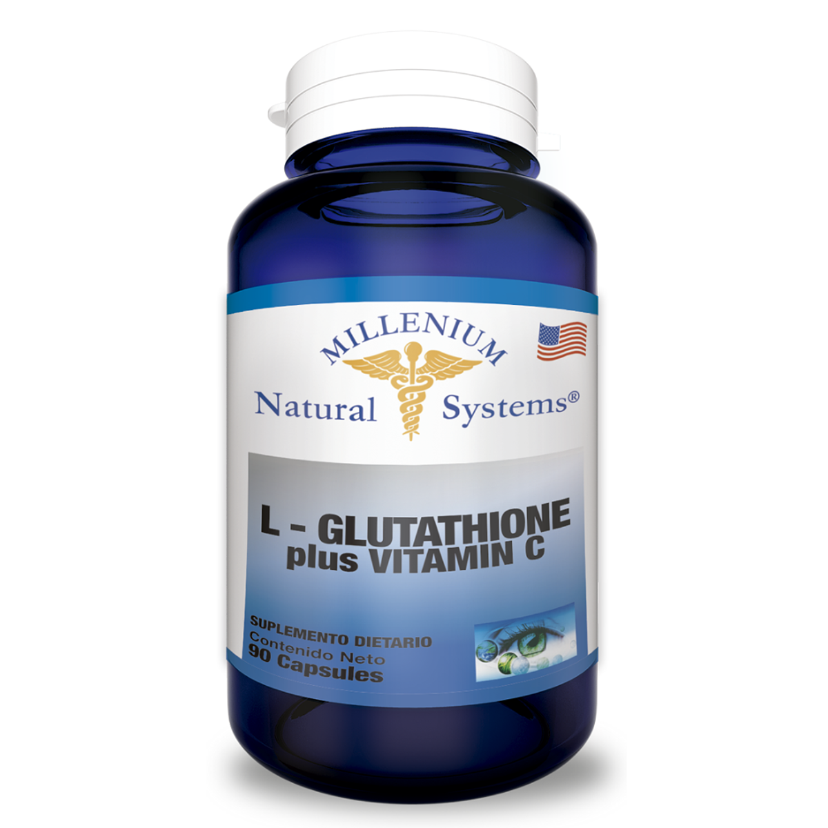 L-Glutathione plus Vitamina C 90 cápsulas Natural Systems