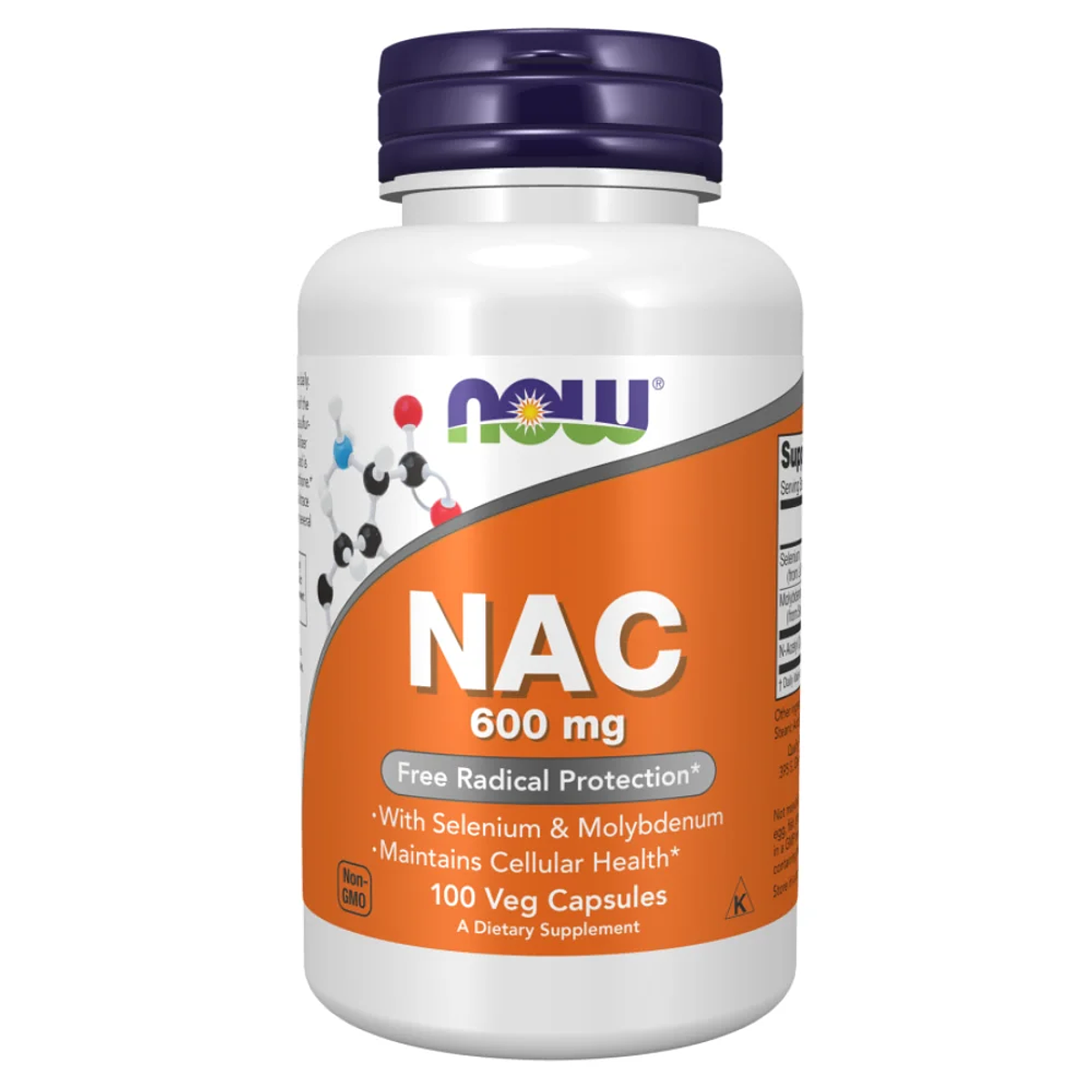 Nac 600 mg Now 100 Cápsulas | Mis Vitaminas Colombia