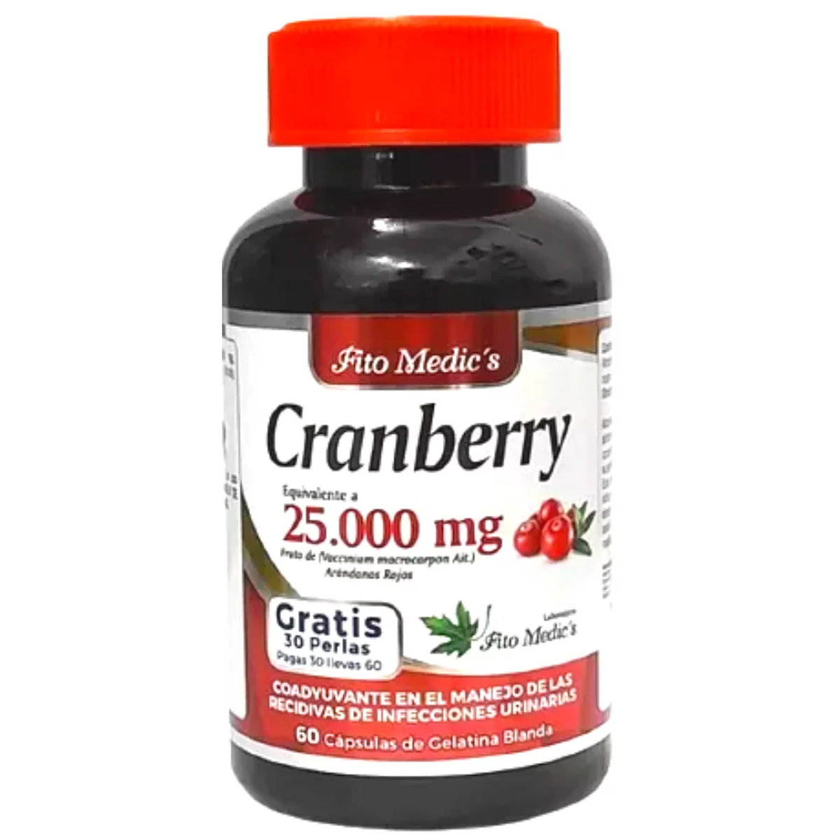Cranberry 25.000 mg 60 Cápsulas Fito Medic´s
