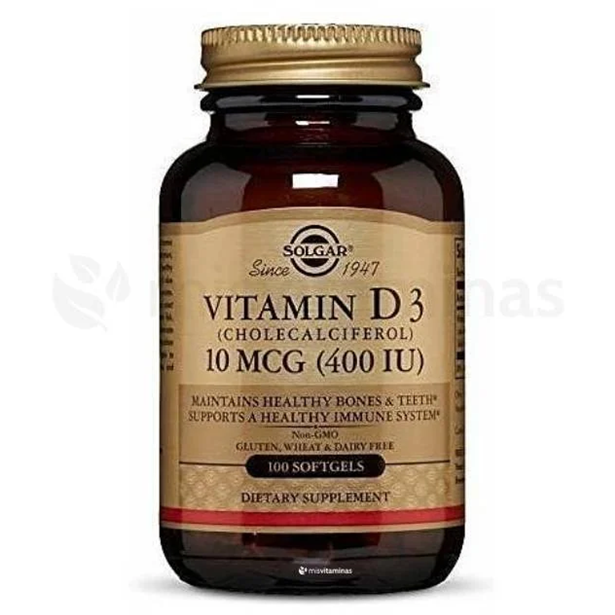 Vitamina D3 400 IU Solgar | Mis Vitaminas