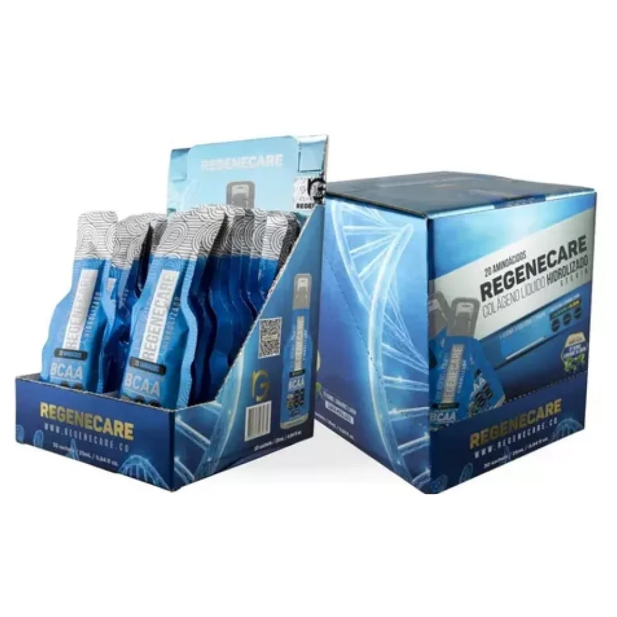 Regenecare Colágeno Líquido Hidrolizado BCAA 30 Sachets